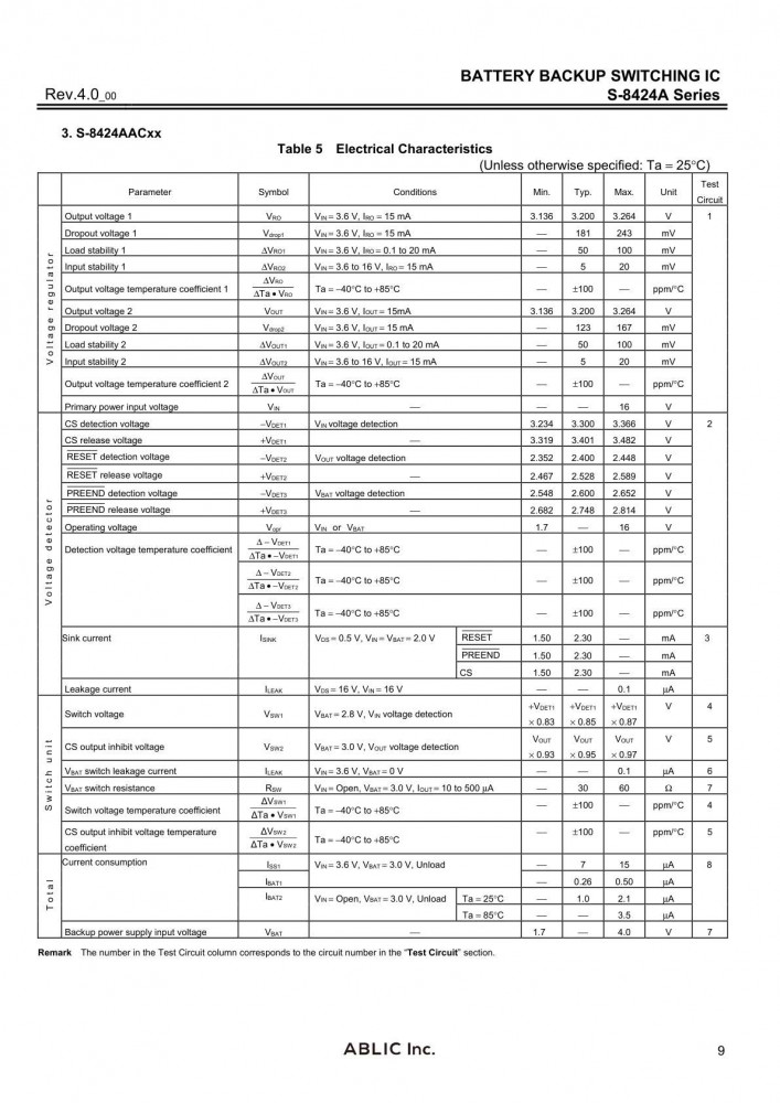 S-8424A datasheet page 9