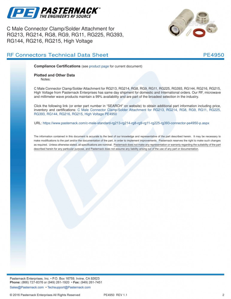 PE4950 technical document page 2