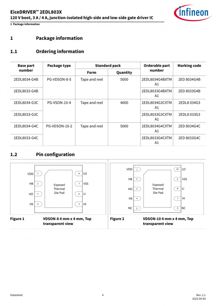 2EDL8034G4CXTMA1 datasheet page 4