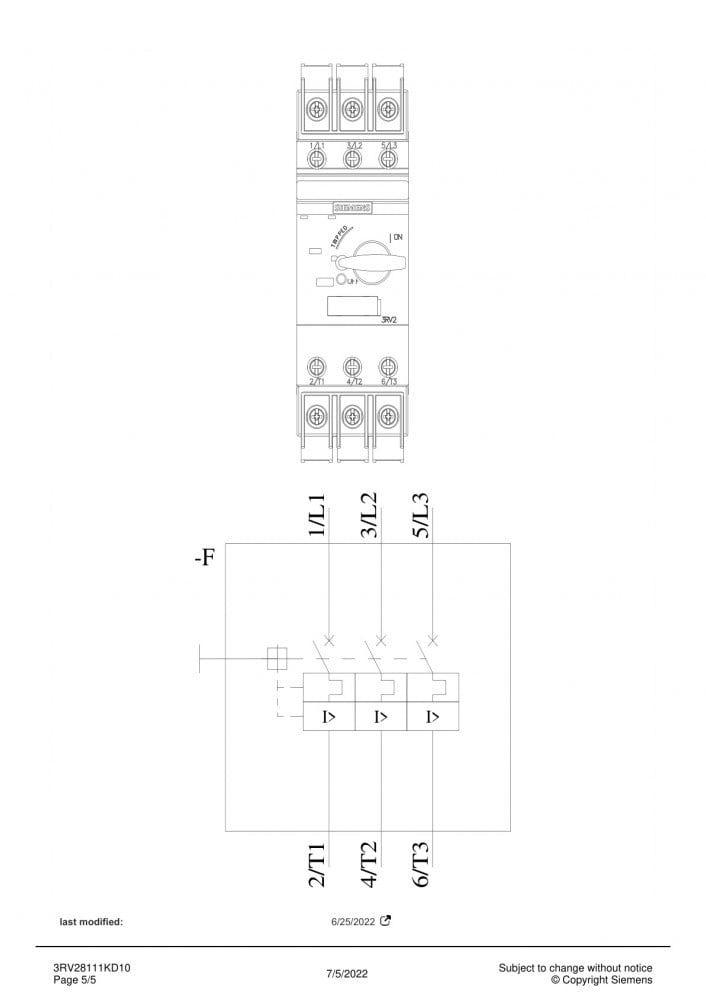 3RV28111KD10 technical document page 5