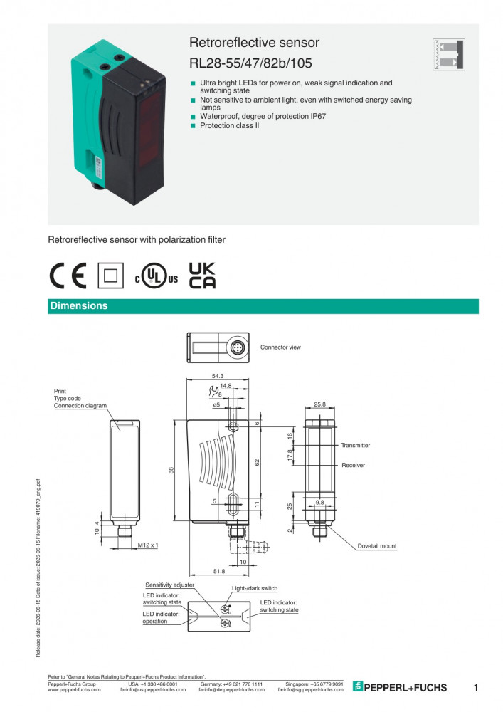 RL28-55/47/82B/105 technical document page 1