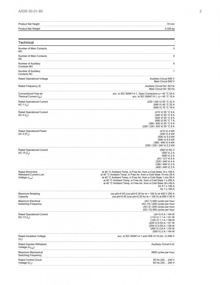 ABB AX09-30-01-80 technical document page 2