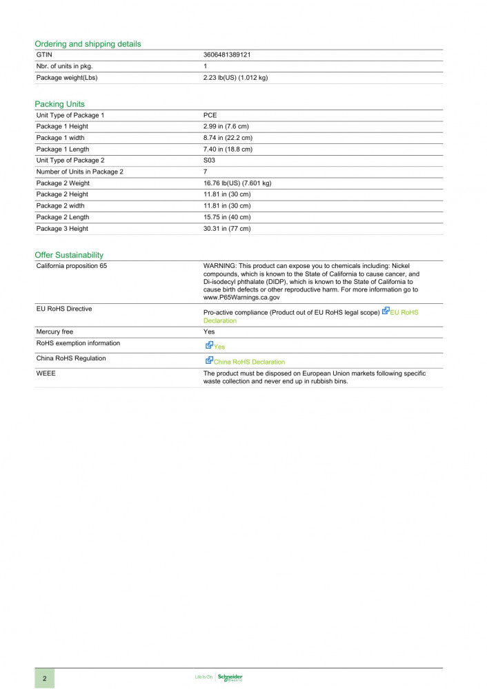 ZARB10WSP technical document page 2