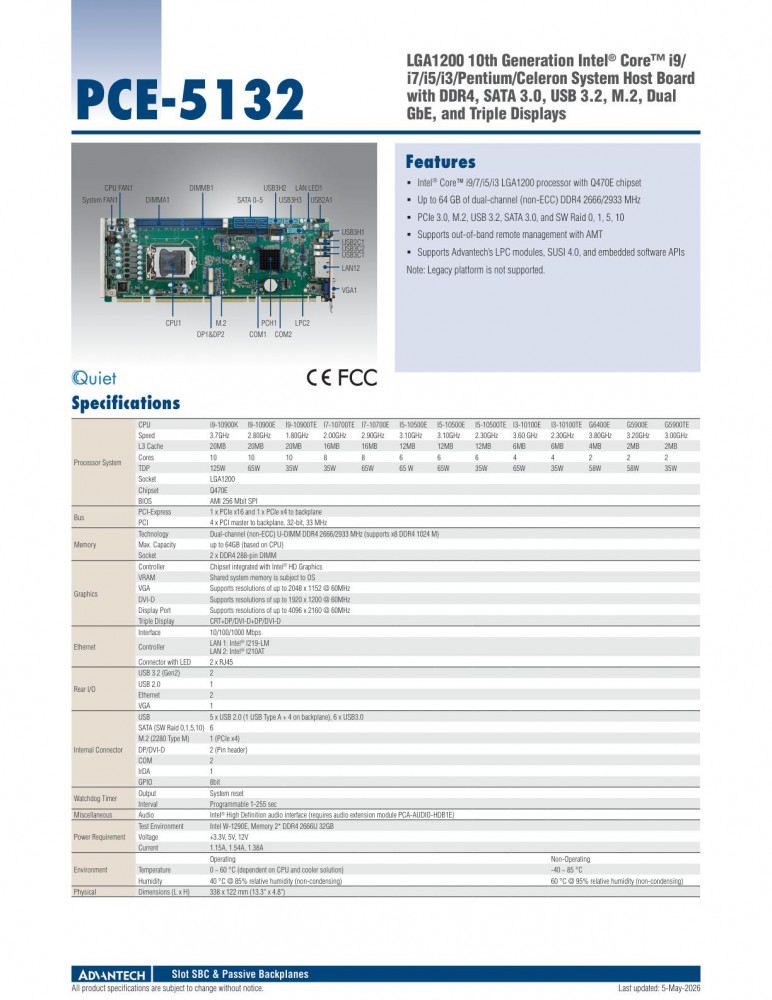 PCE-5132 technical document page 1
