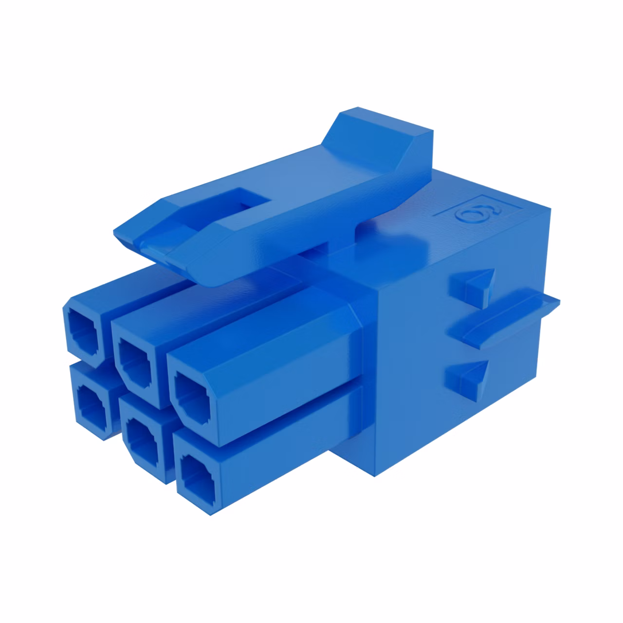Micro-Fit+ Versa Color Receptacle Housing, Dual Row, 6 Circuits, UL 94V-0, Glow-Wire Capable, Blue for sale