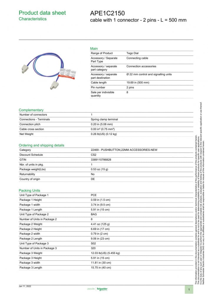 APE1C2150 technical document page 1