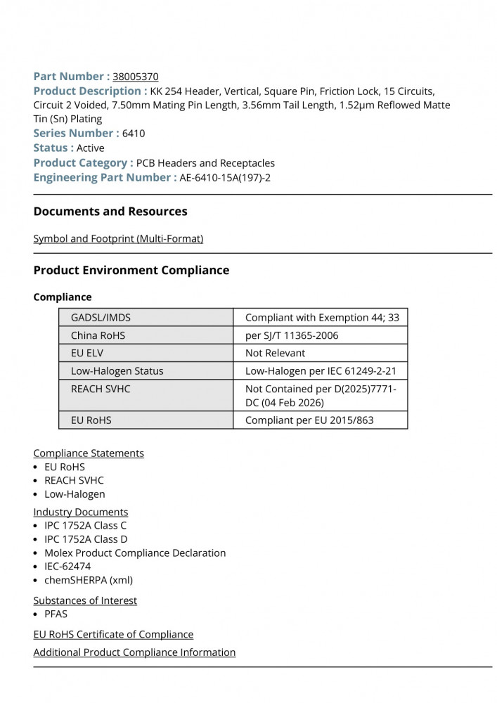 38005370 technical document page 1