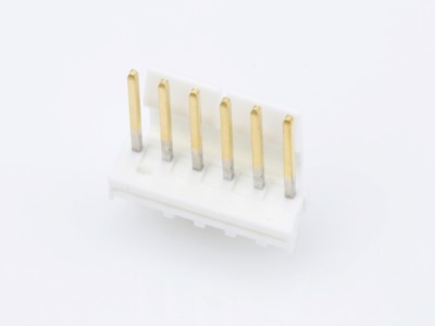KK 396 Header, Vertical, Friction Lock, 6 Circuits, 0.76µm Gold (Au) Selective Plating for sale