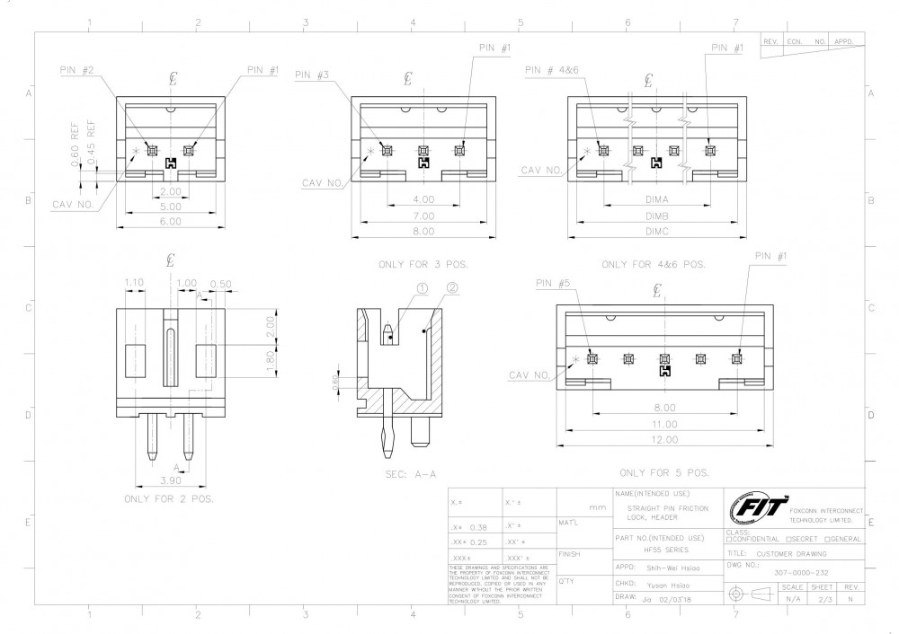 HF5508E technical drawing page 2