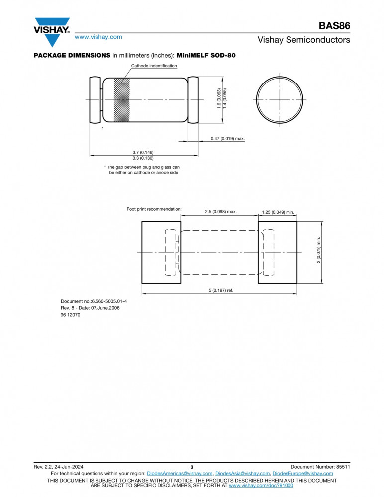 BAS86-GS datasheet page 3