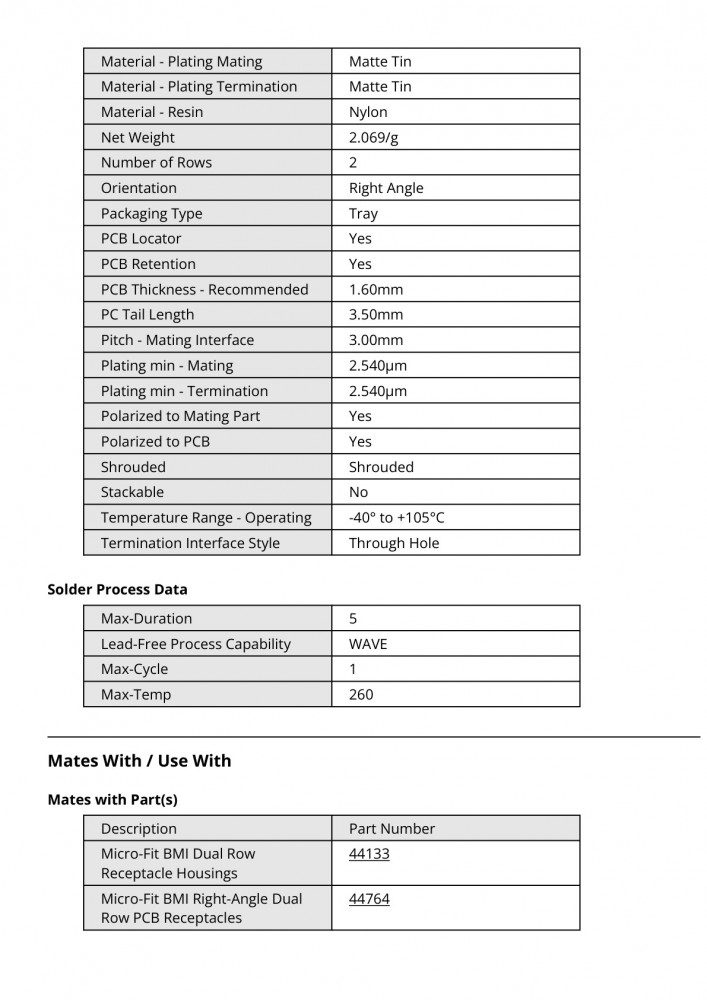 Technical document image 3 for MOLEX 444280807