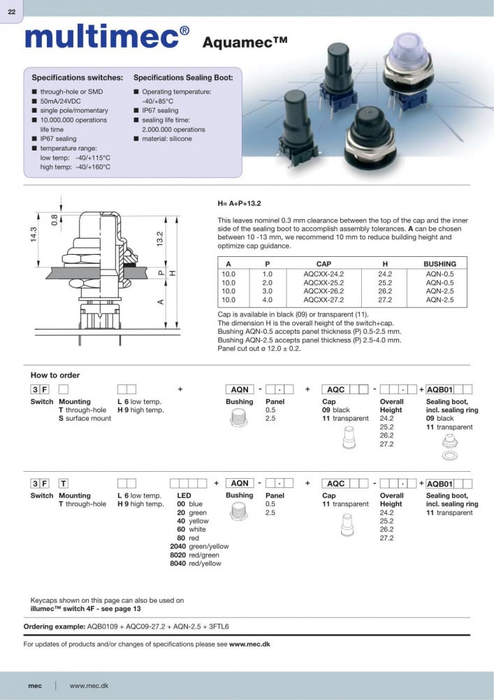 APEM 3FTH9 technical document page 6