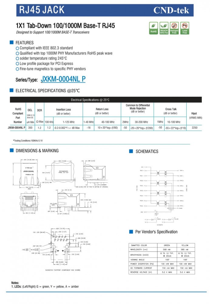 JXKM-0004NL P-CND technical document page