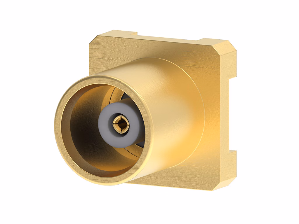 MCX Jack, Straight, PCB Receptacle, Surface Mount, Brass Body, 0.02µm Gold (Au) Plated, Tape and Reel, 50 Ohms for sale