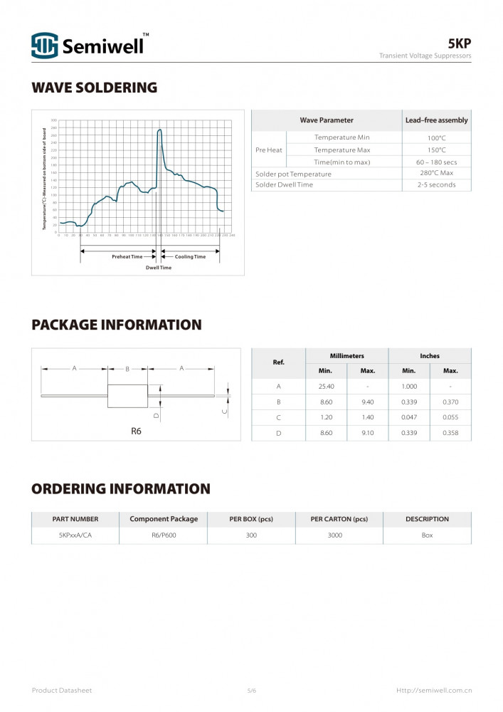Semiwell 5KP13A datasheet page 5