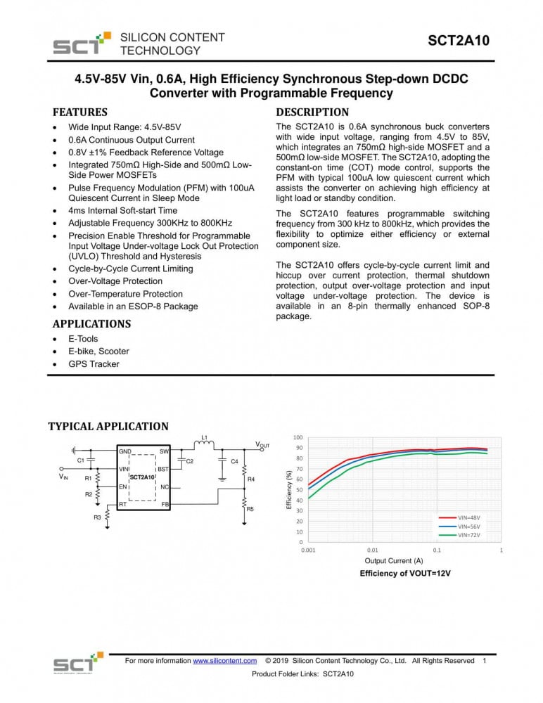 SCT2A10STER datasheet page 1