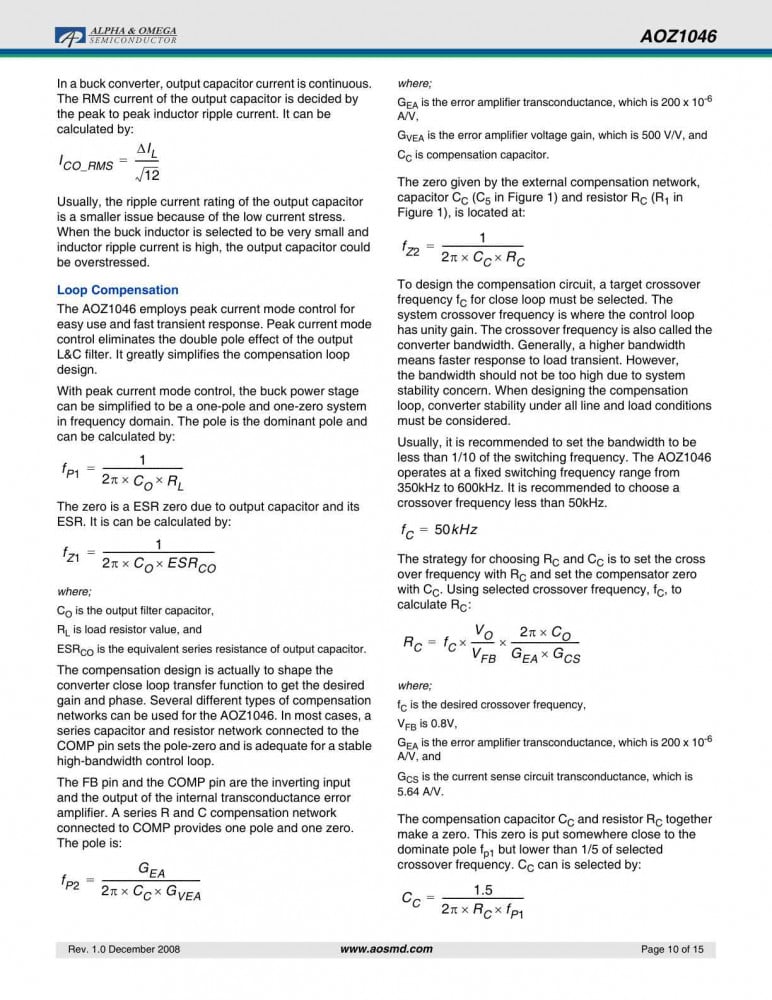 AOZ1046AI datasheet page 10