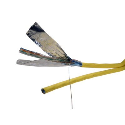 Cable category 6A F/FTP 4 twisted pairs LSZH Euroclass Dca 500 meters yellow for sale