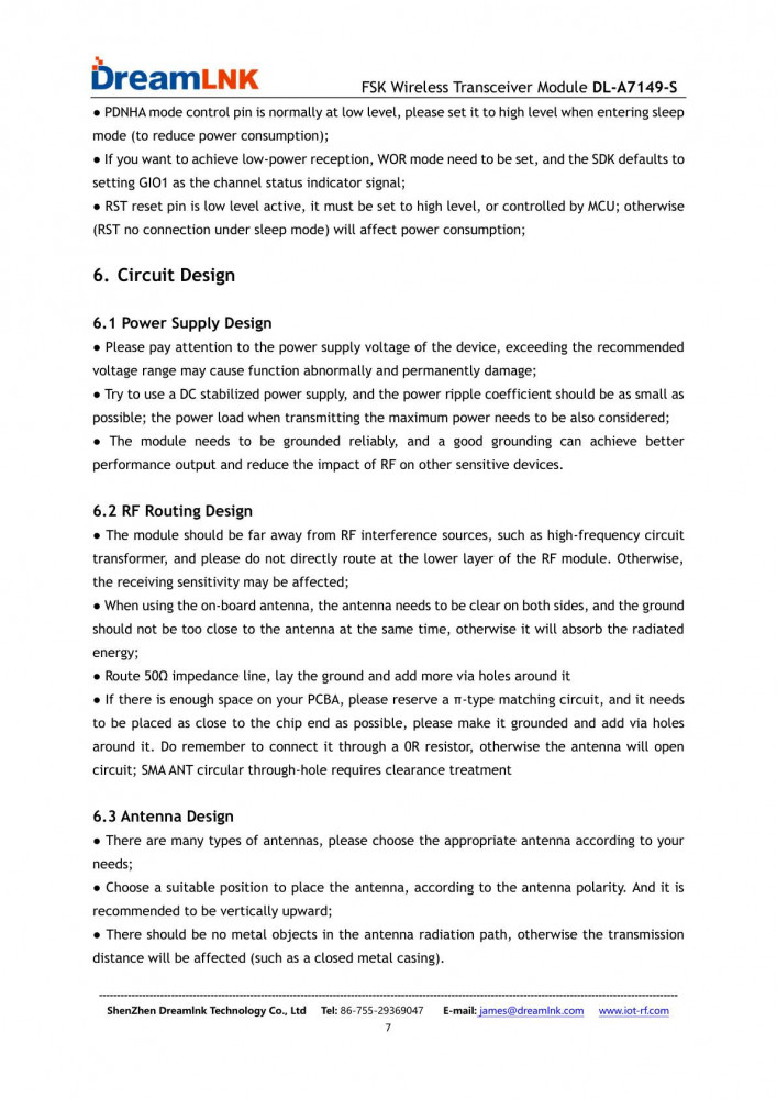 DL-A7149-S-433 datasheet page 7