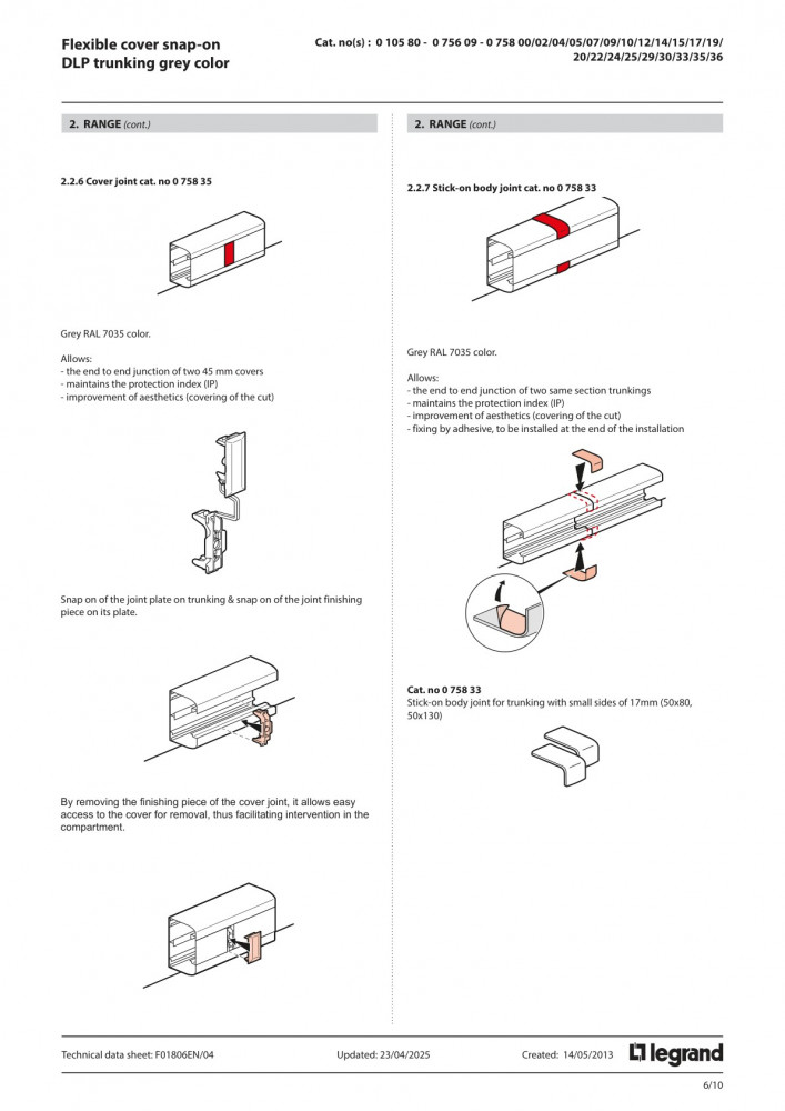 Legrand DLP trunking technical document page 6