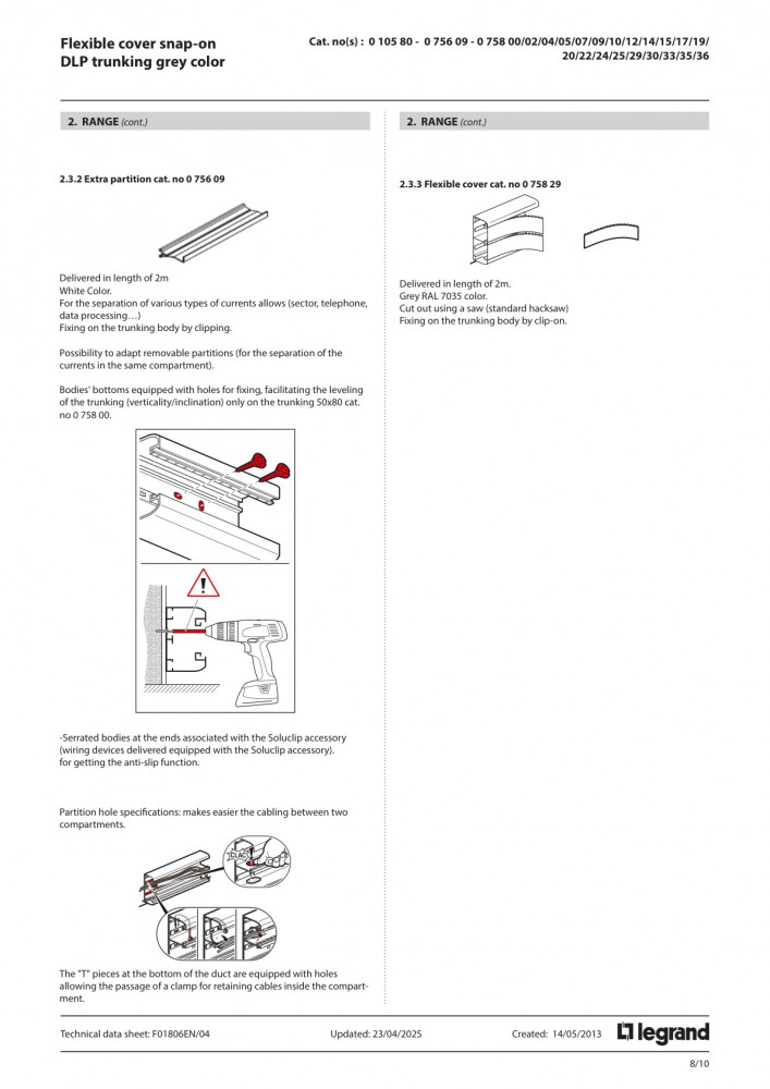 Legrand DLP trunking technical document page 8