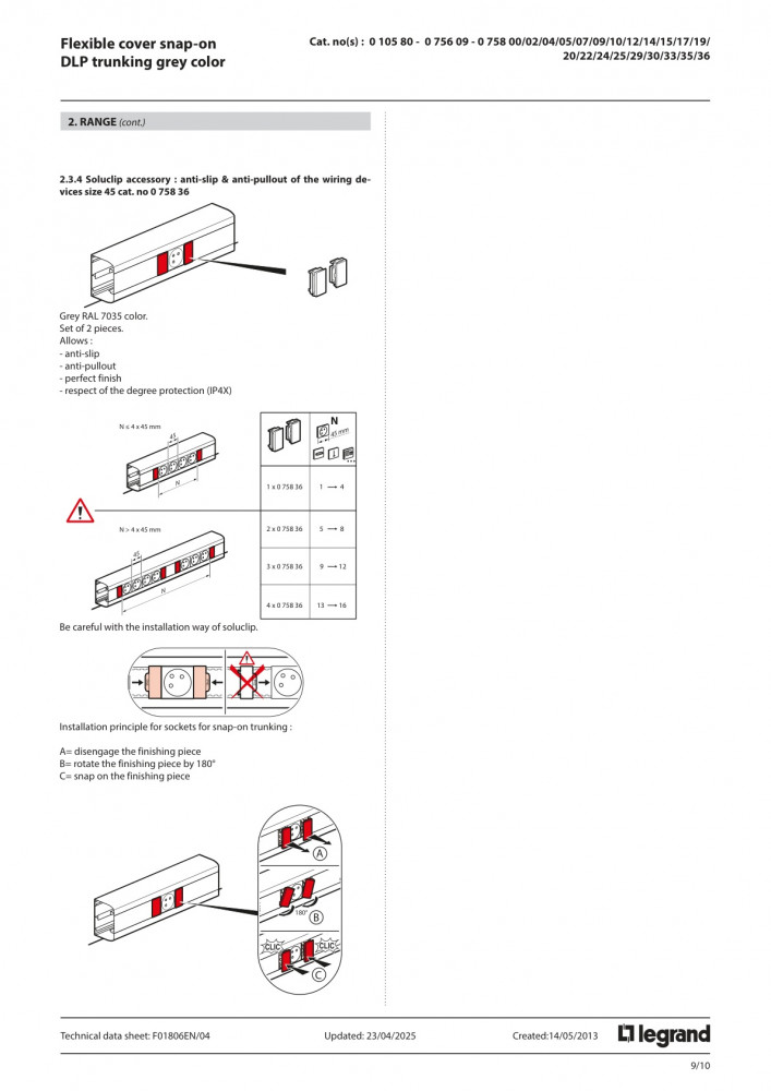 Legrand DLP trunking technical document page 9