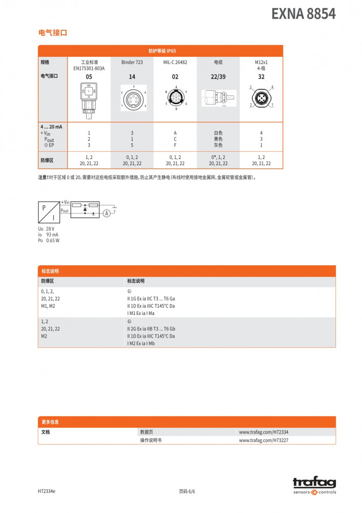 Trafag 8854 technical document page 6