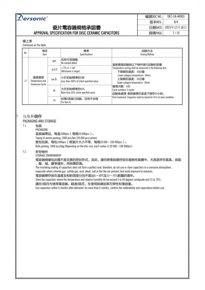 Dersonic approval specification page 8