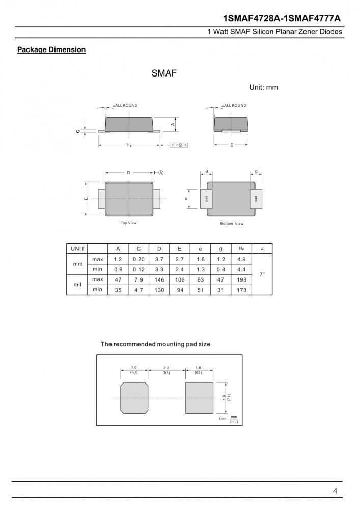 1SMAF4743A datasheet page 4