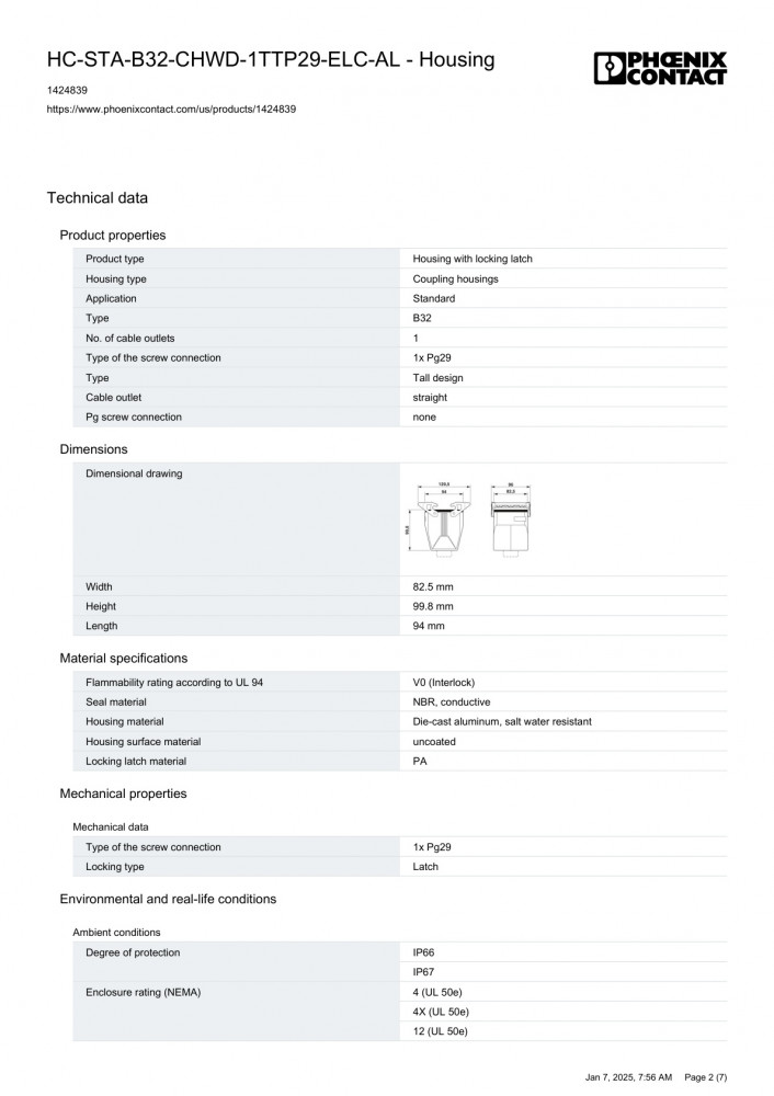 Phoenix Contact 1424839 product document image 2