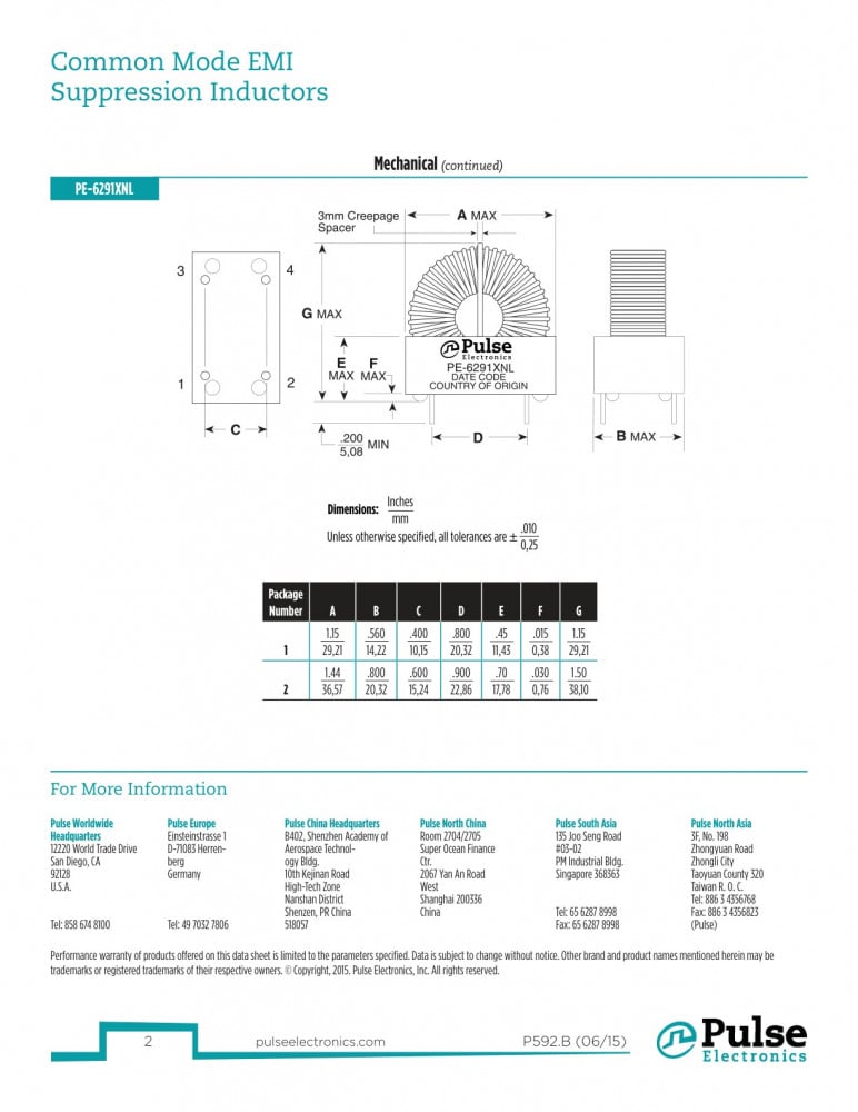 PULSE PE-62891NL datasheet page 2