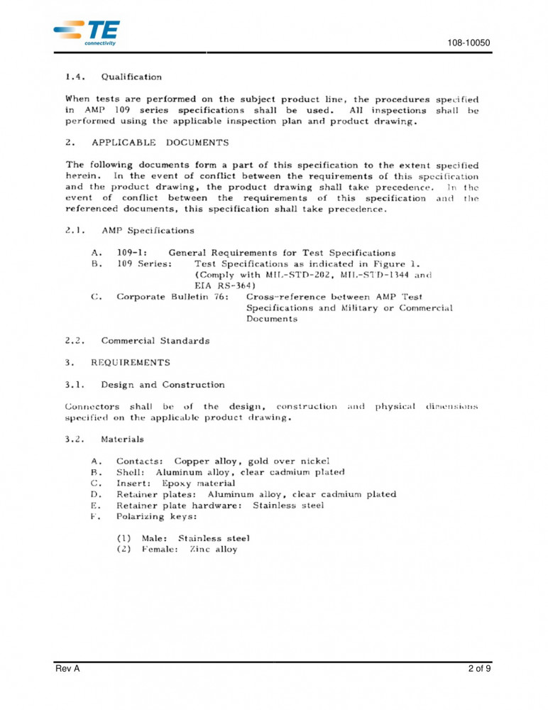 ARINC 600 specification page 2