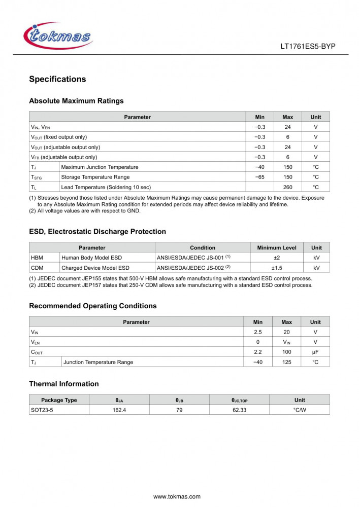 LT1761ES5-BYP datasheet page 4