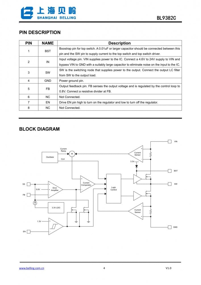 BL9382C datasheet page 4