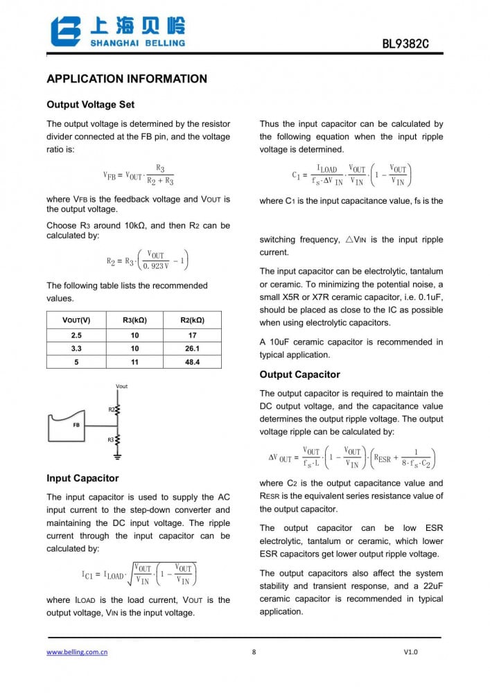 BL9382C datasheet page 8
