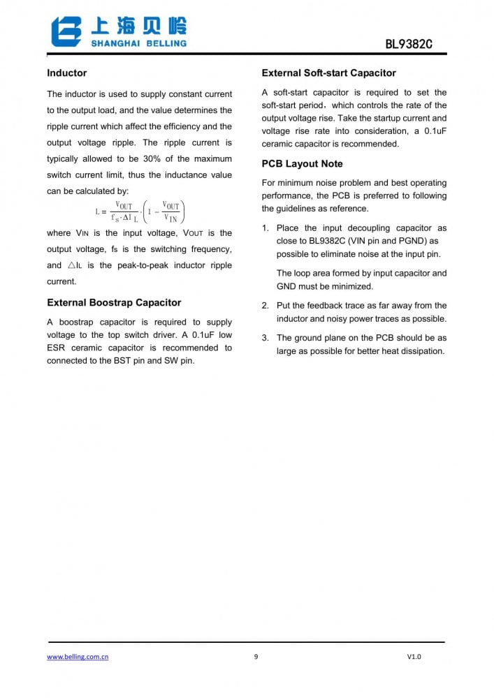 BL9382C datasheet page 9