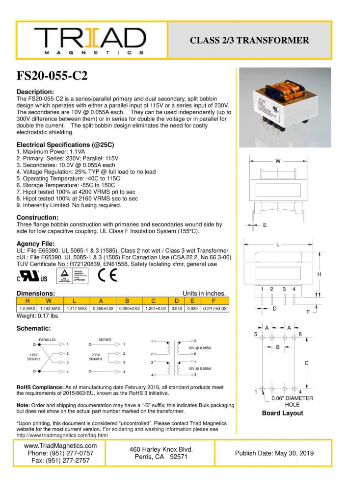 FS20-055-C2 technical document preview