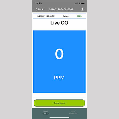 Wireless Carbon Monoxide Meter. Use with Your Smart Phone & FREE TPI View App to test for Ambient CO. for sale
