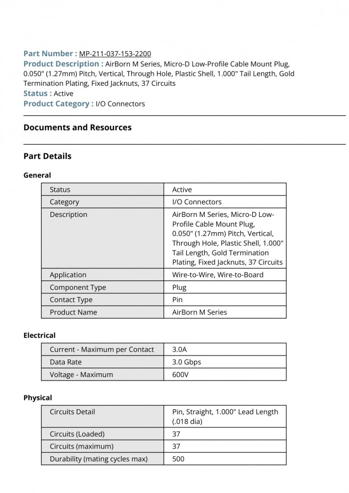MP-211-037-153-2200 technical document image, page 1