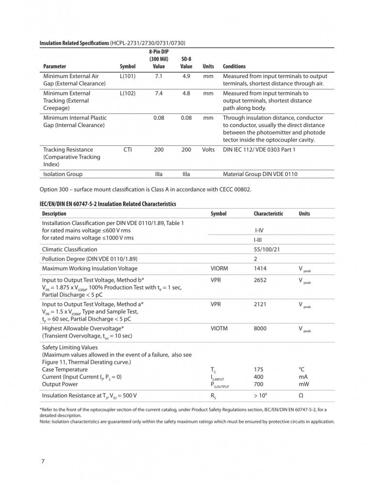 HCPL-0730 datasheet page 7