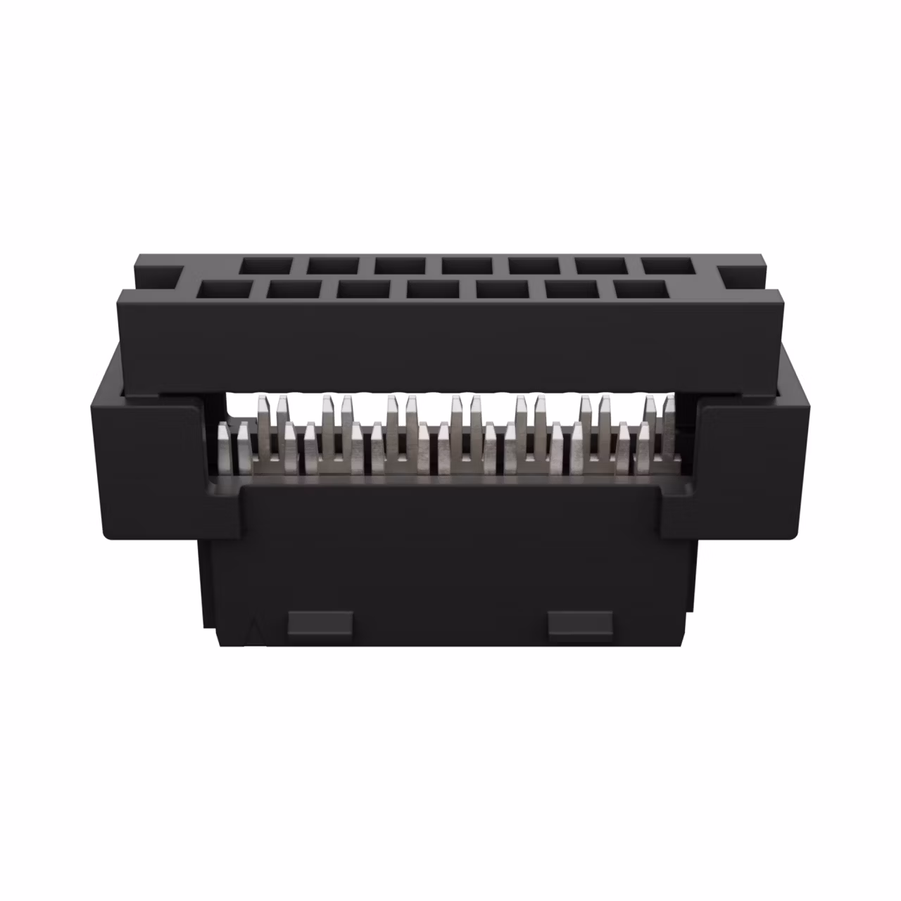 Milli-Grid Cable-to-Board Receptacle, Dual Row, IDT, Lead-Free, 14 Circuits, 0.38µm Gold (Au) Plating, Dual Locking Friction Ramps for sale