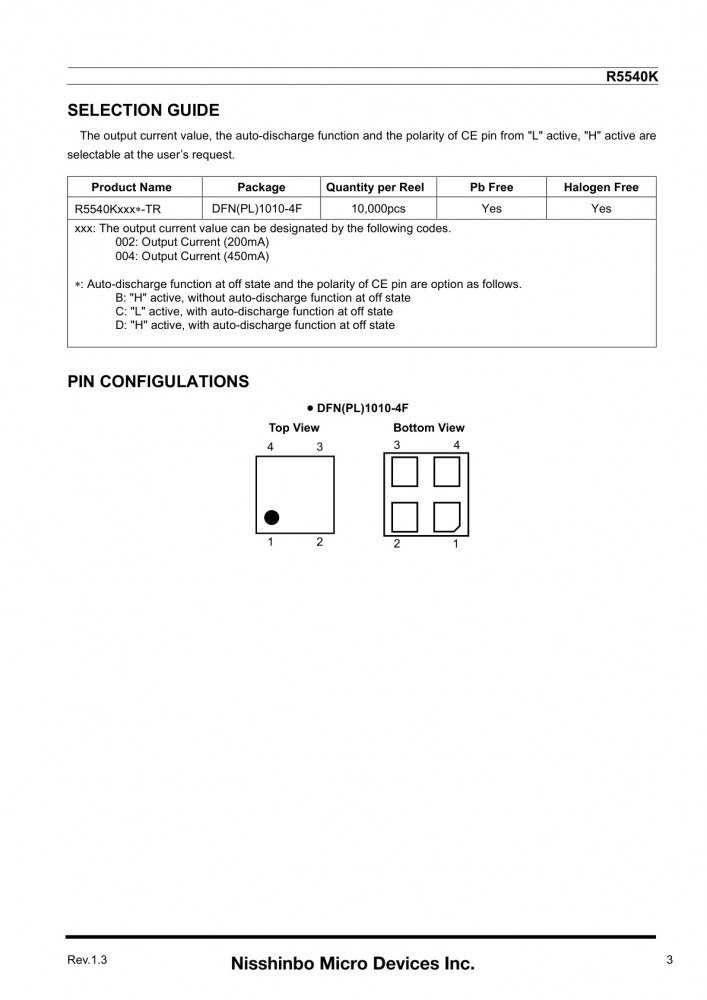 R5540 datasheet page 3