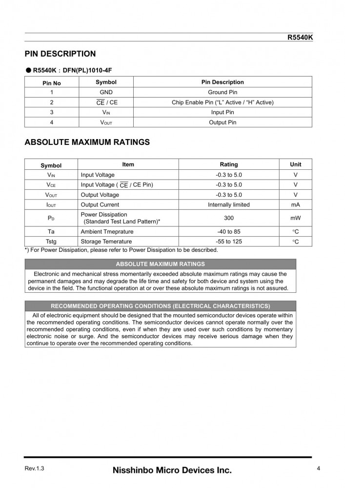 R5540 datasheet page 4