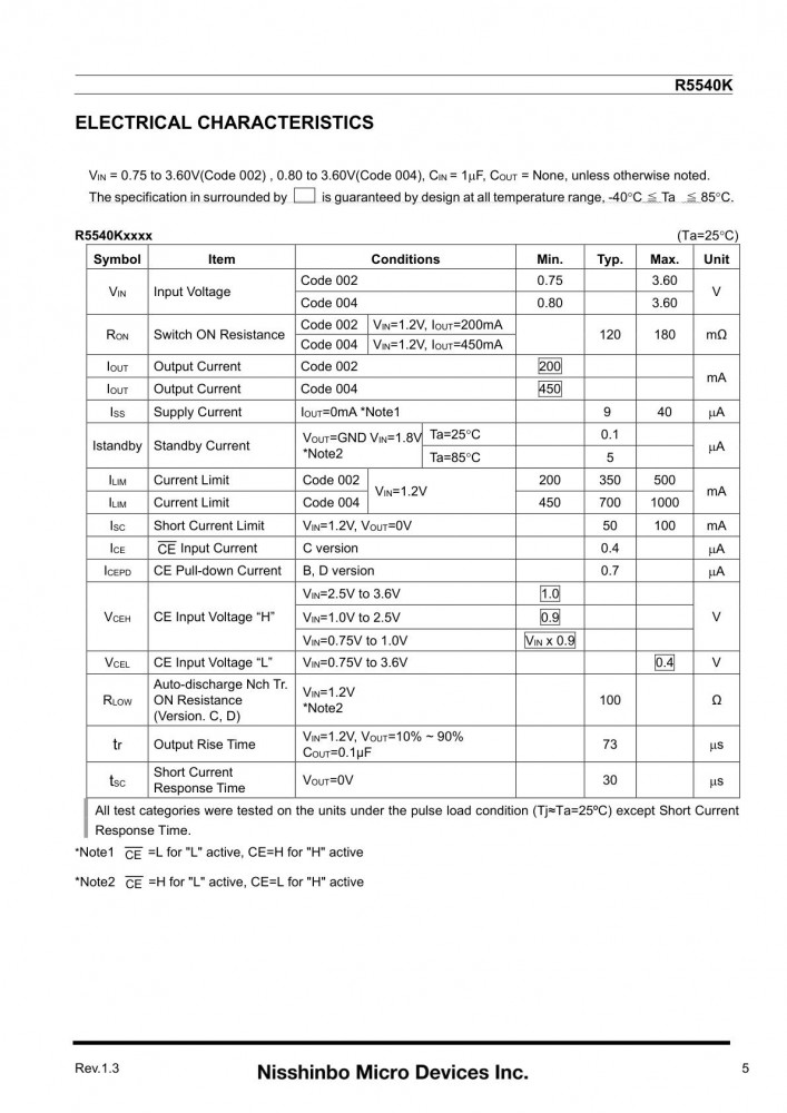 R5540 datasheet page 5