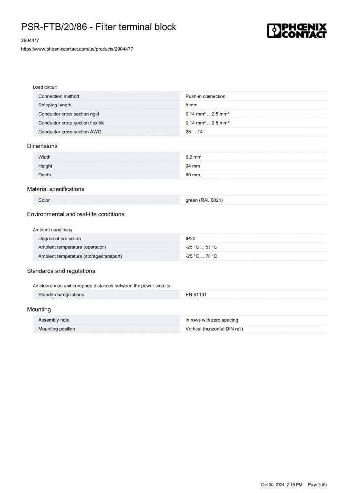 Phoenix Contact 2904477 technical document page 3