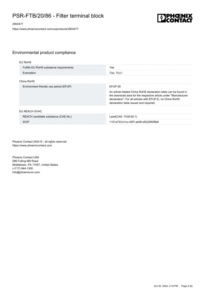 Phoenix Contact 2904477 technical document page 6