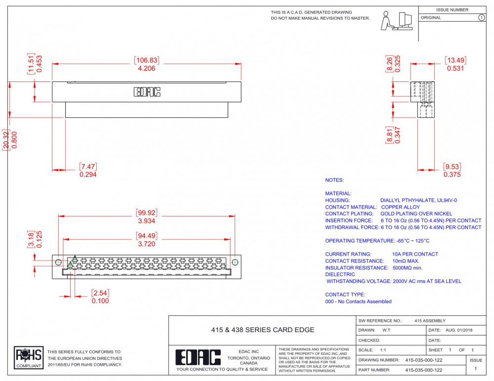 EDAC 415-035-000-122 technical drawing