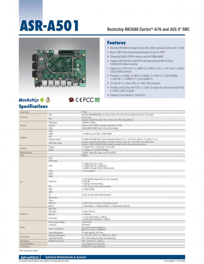 ASR-A501 technical document page 1