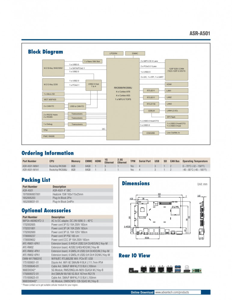 ASR-A501 technical document page 2