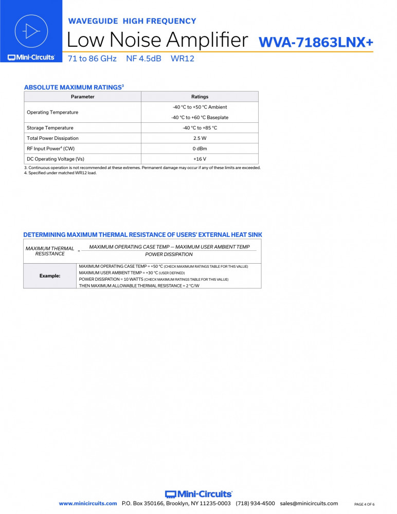 WVA-71863LNX+ datasheet page 4